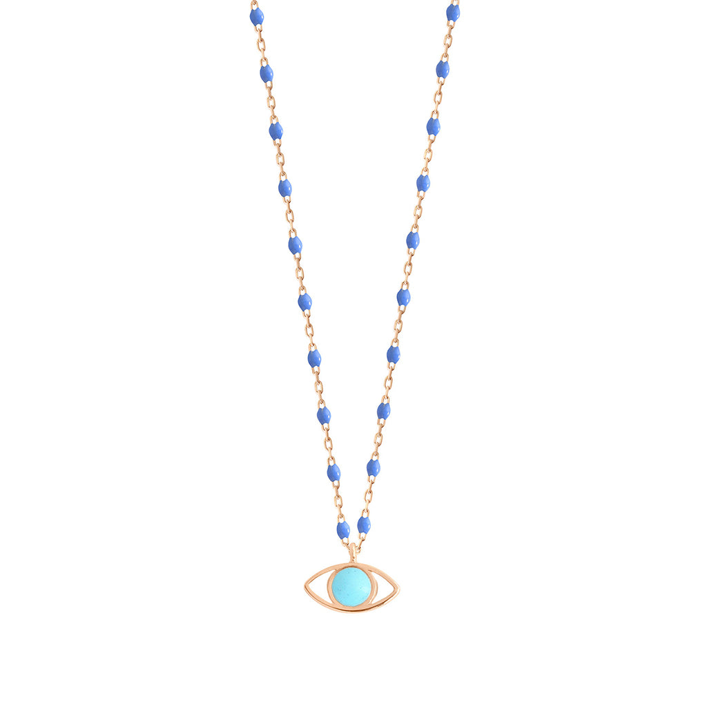 Collier Gigi Clozeau Eye Classic en or rose 18 carats et résine ...